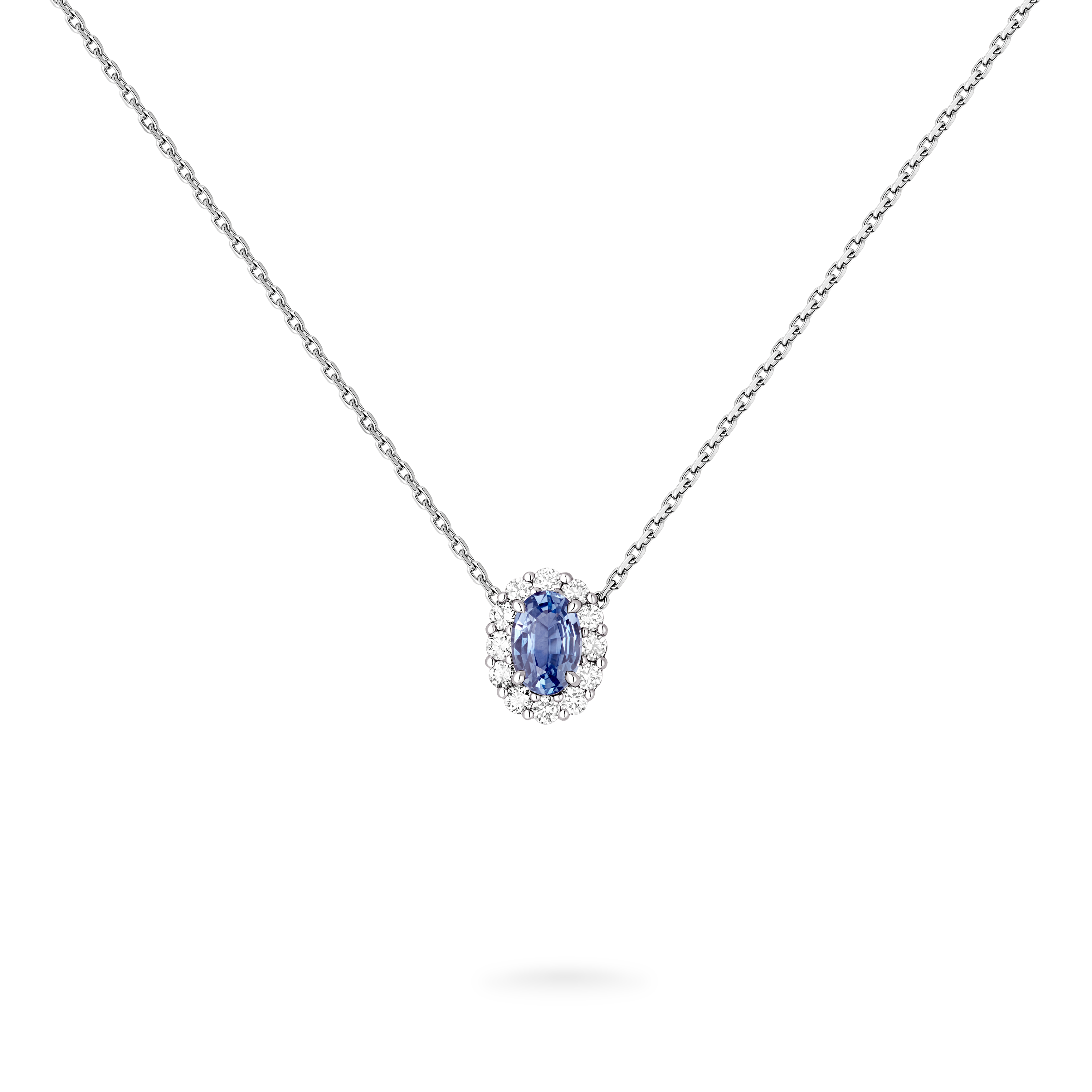 1735 Mini Icons Pale Sapphire Pendant | In Platinum with Diamonds