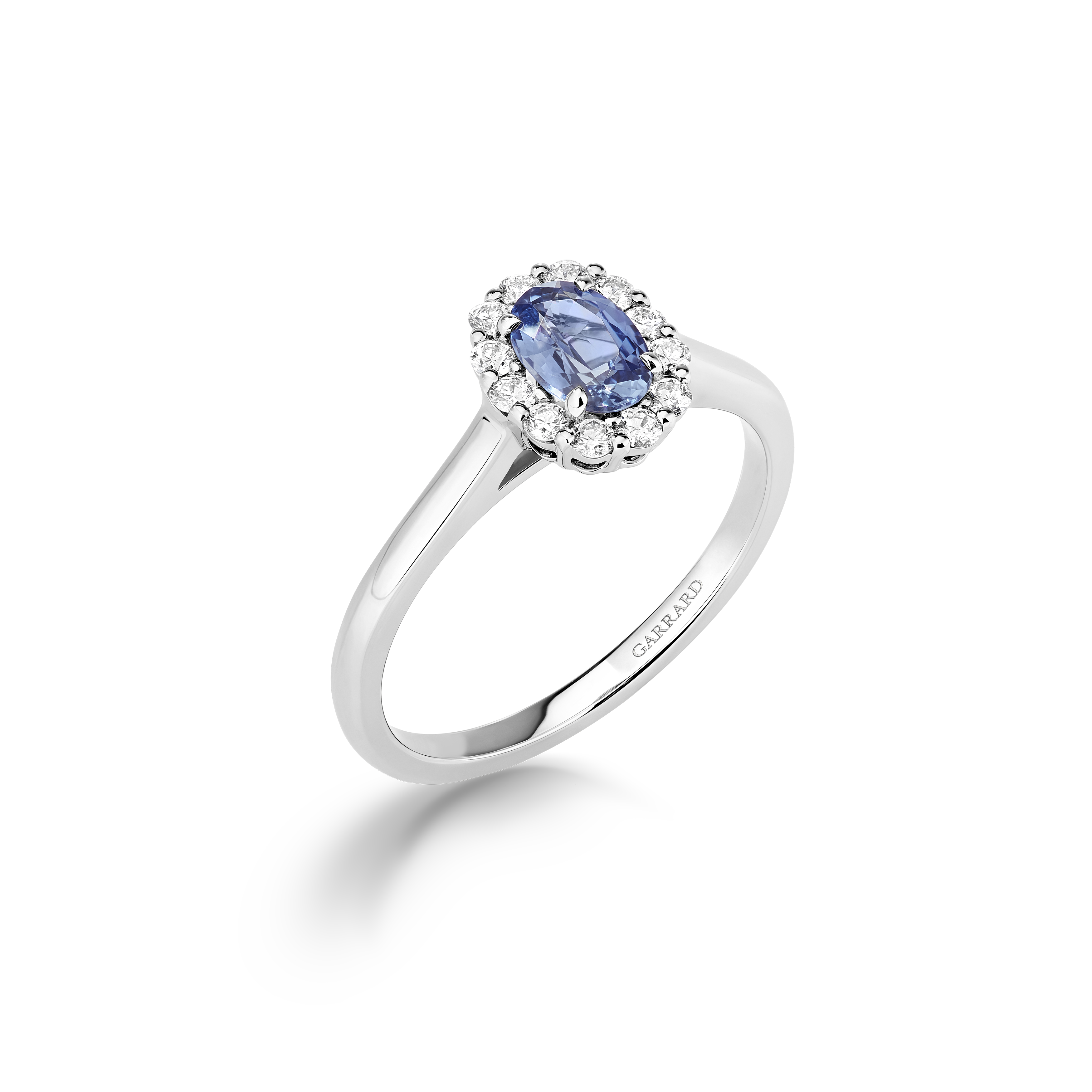 1735 Mini Icons Pale Sapphire Ring | In Platinum with Diamonds