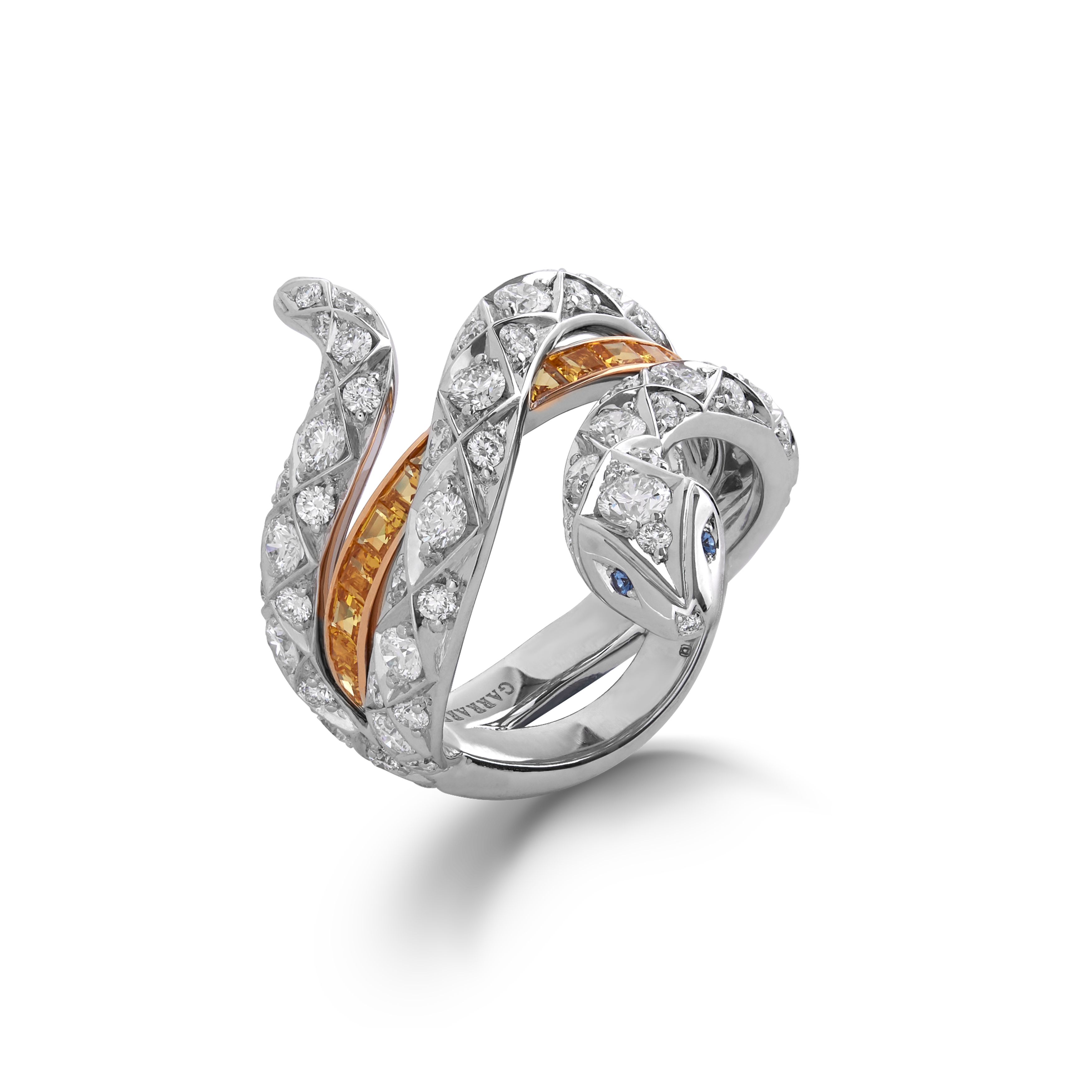 Enchanted Palace Serpent Yellow Sapphire and Diamond Ring | In 18ct Wh