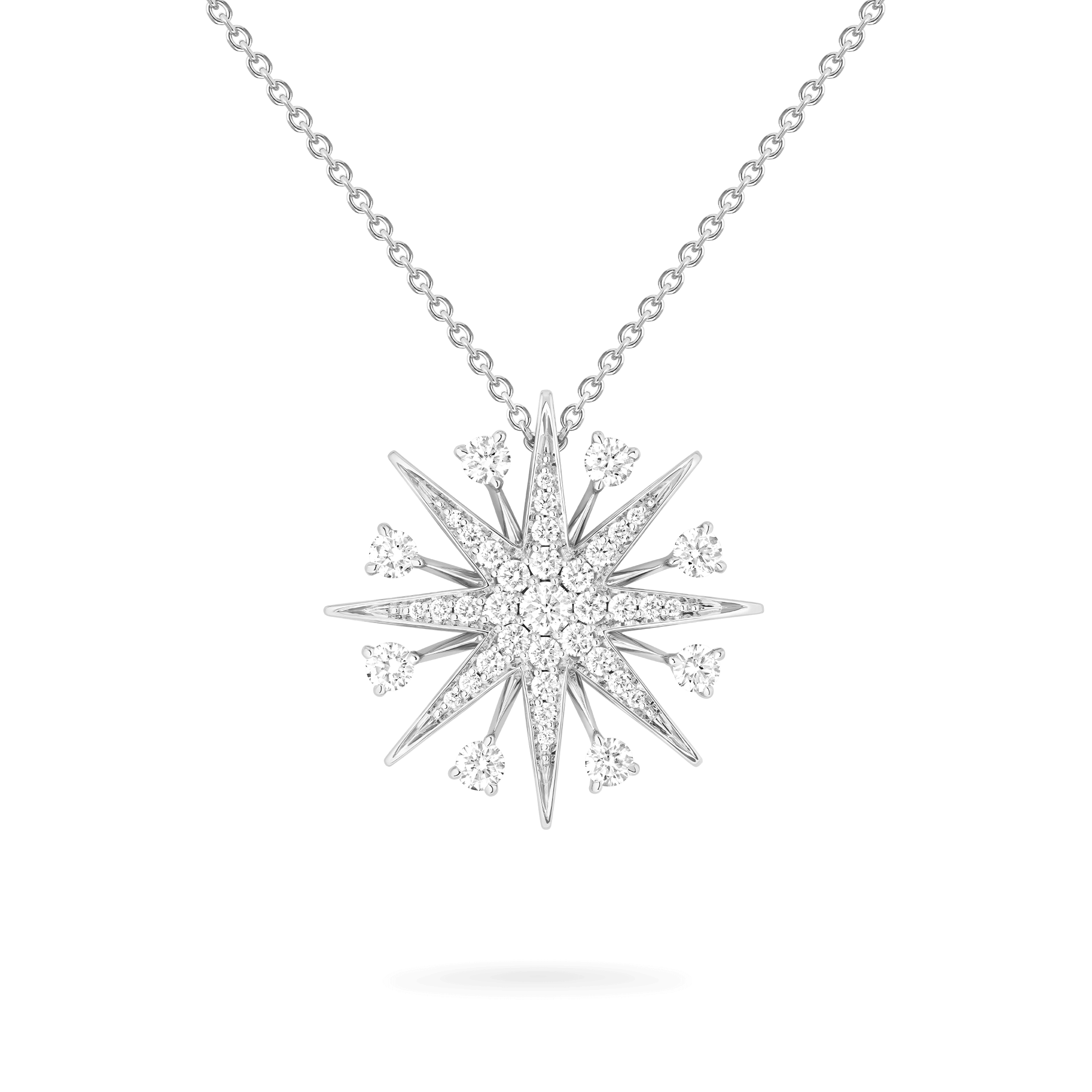 Starlight Diamond Pendant | In 18ct White Gold