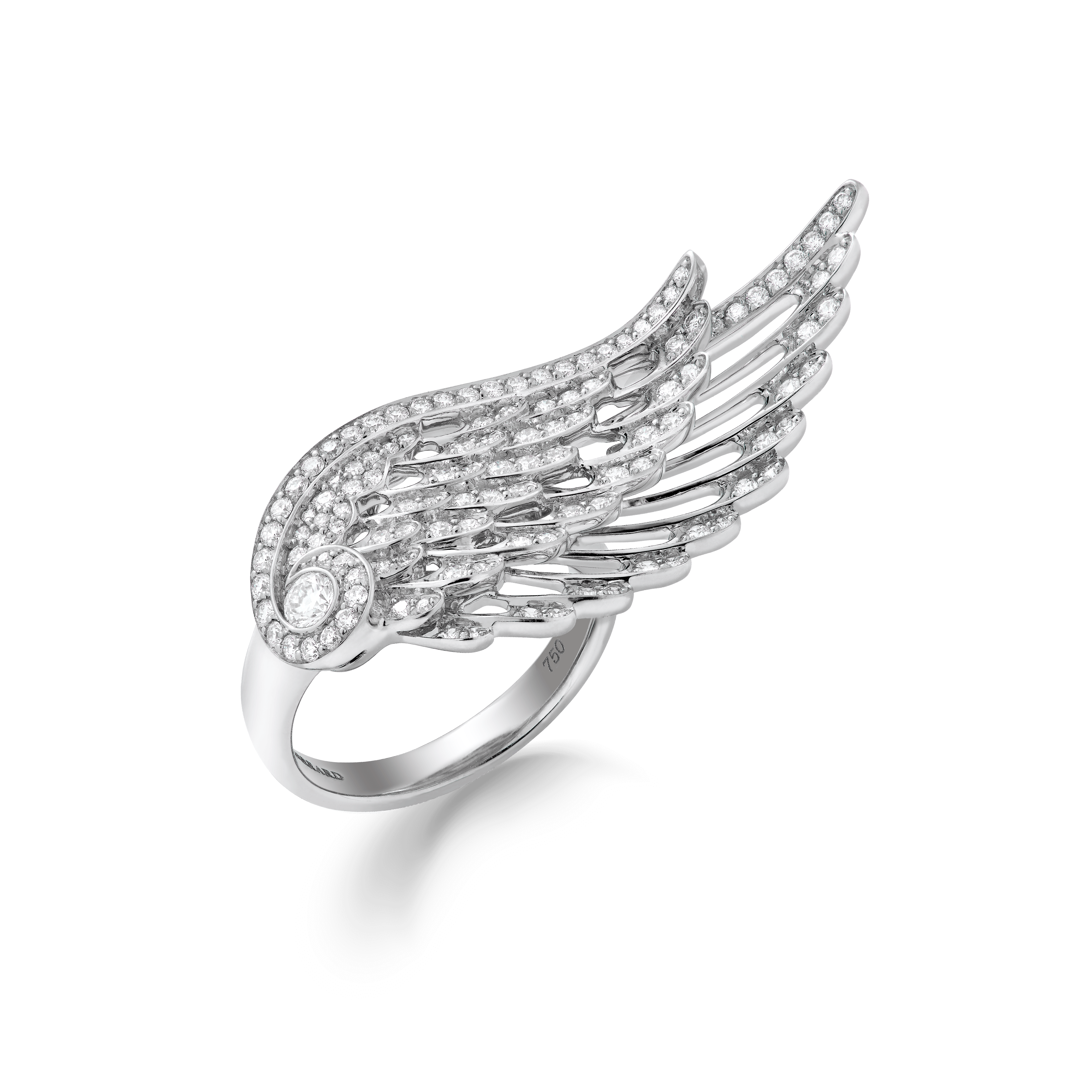 Wings Embrace Diamond Ring | In 18ct White Gold